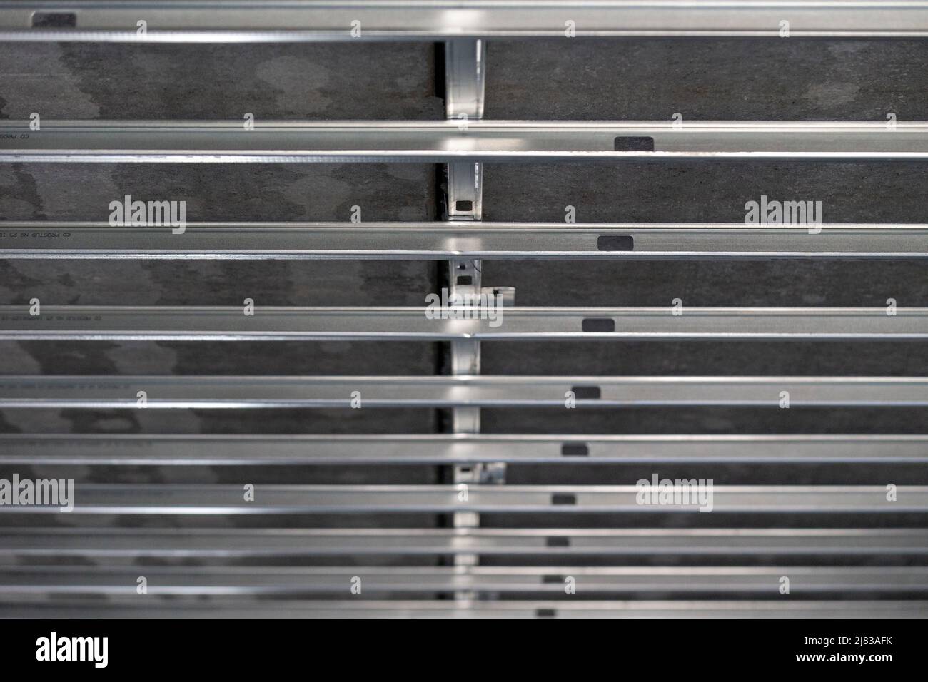 Galvanized Steel ceiling support for overhead drywall in a luxury ...