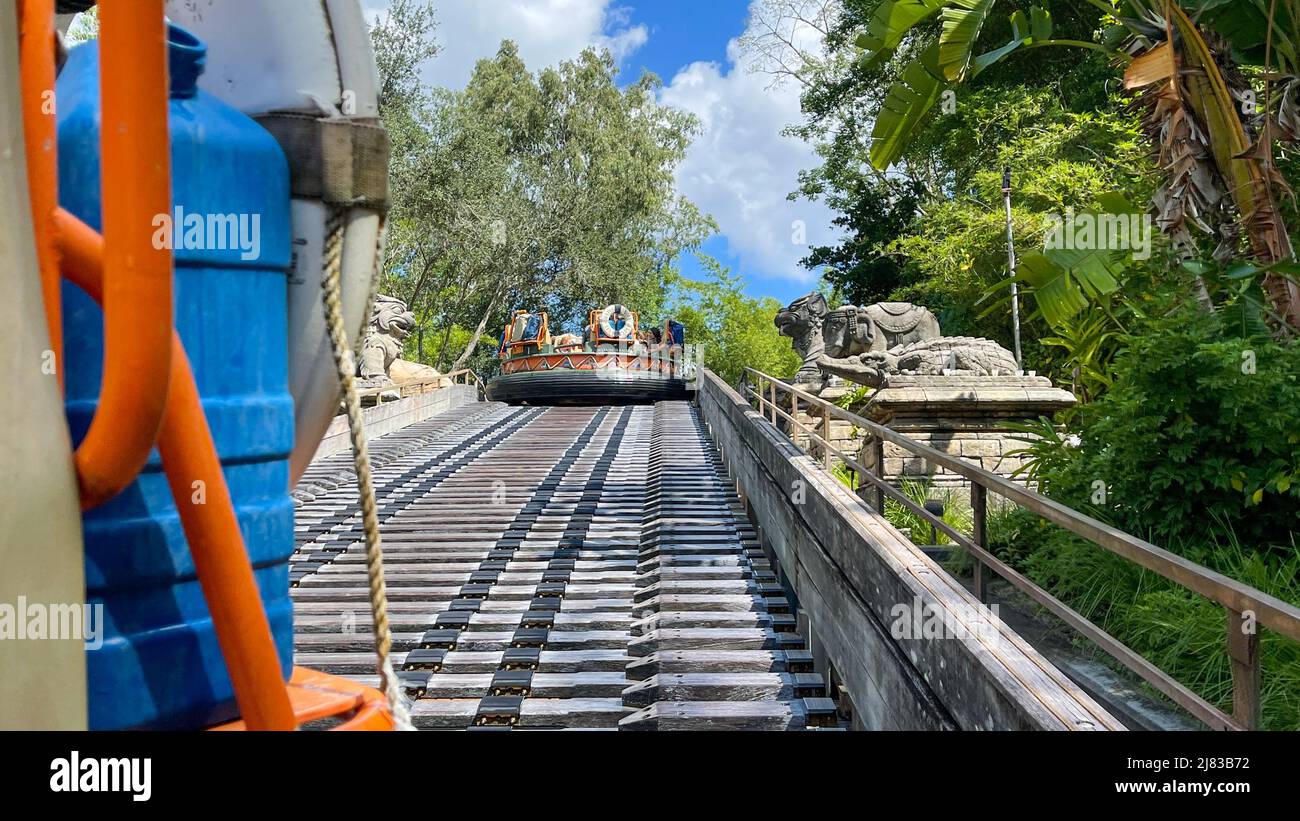 Orlando, FL USA - October 2, 2021: The Kali River Rapids ride rafts ...