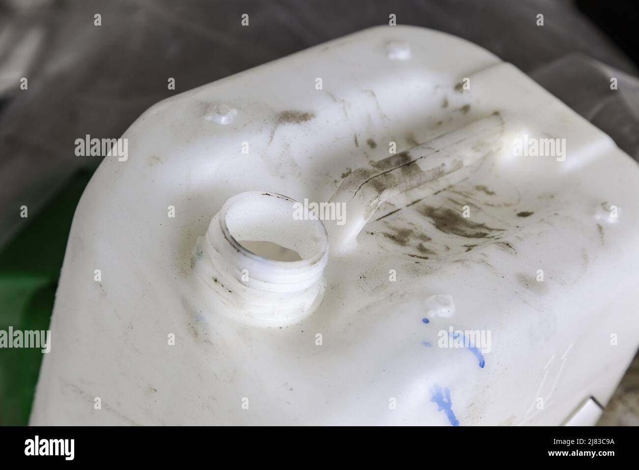Detail of collection and recycling of used industrial oil, caring for ...