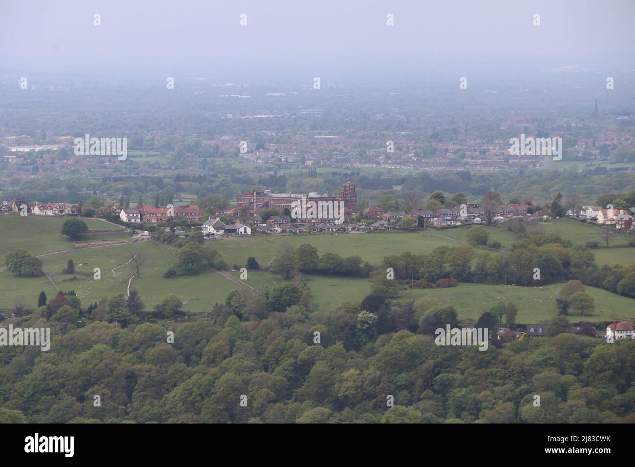 Goyt Mill from Mellor Cross hillside Stock Photo - Alamy