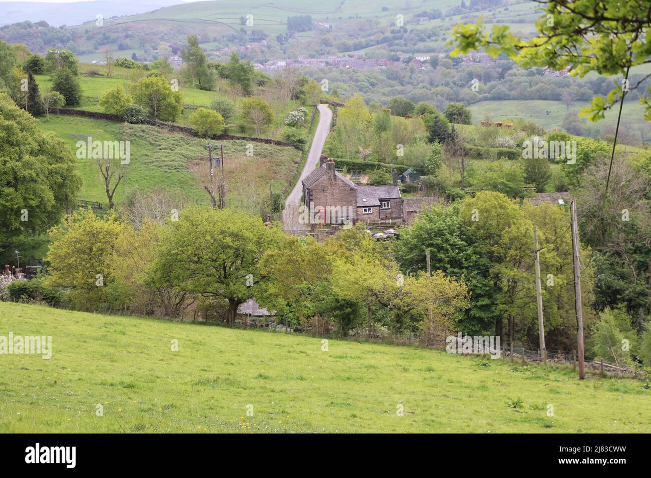 Brook bottom a Derbyshire Hamlet. UK Stock Photo - Alamy