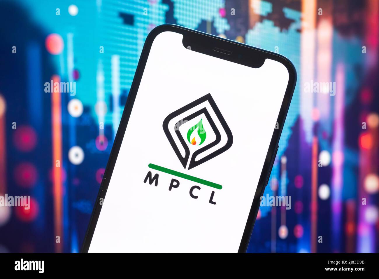 MPCL logo company, gas and oil prices, energy industry. Petroleum stock ...