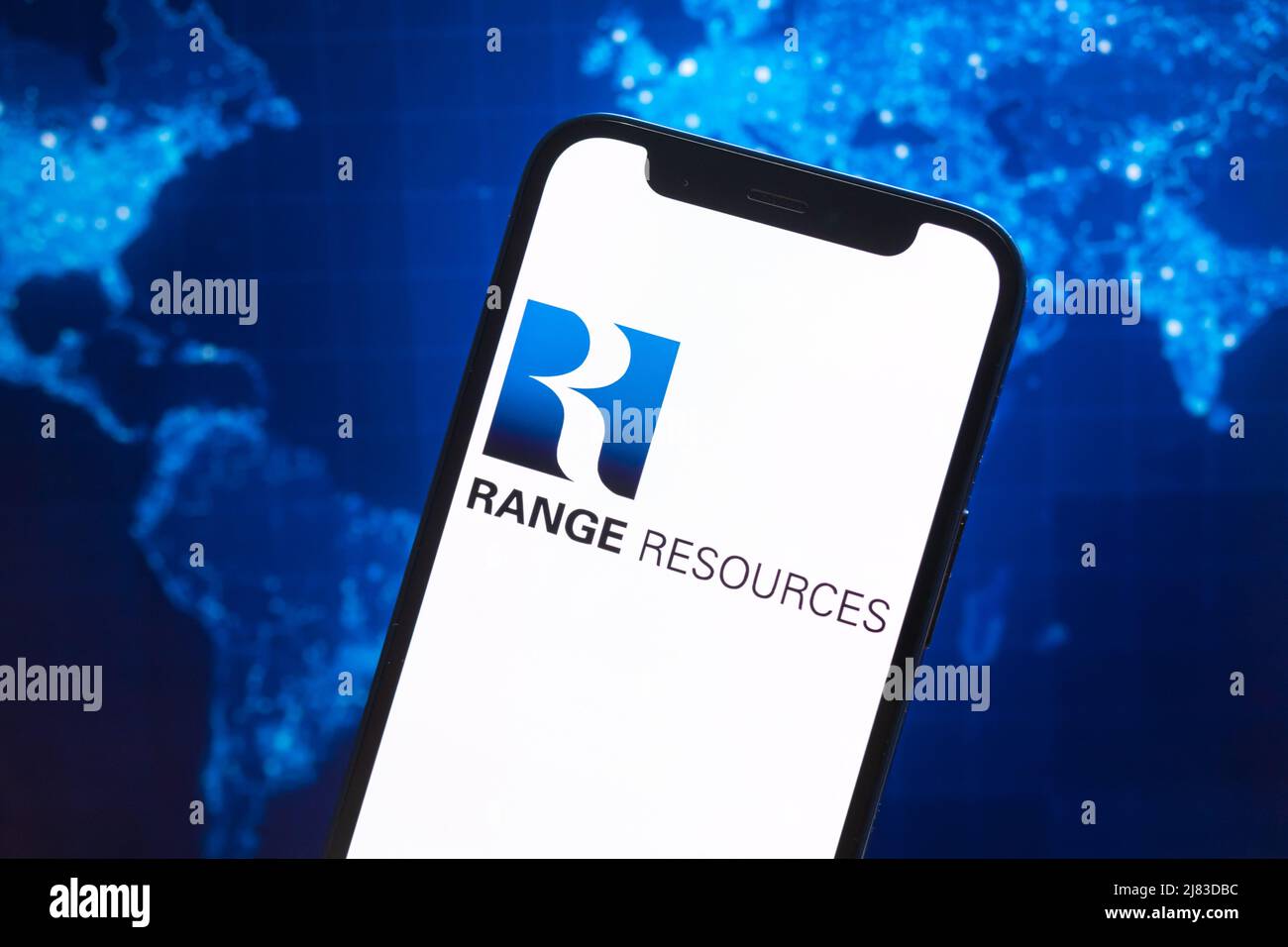 Range Resources logo company, gas and oil prices, energy industry. Petroleum stock market graphs ...