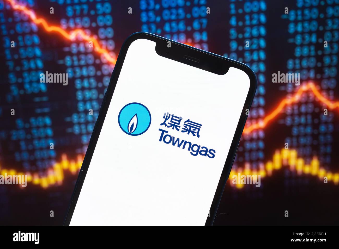 Towngas logo company, gas and oil prices, energy industry. Petroleum ...