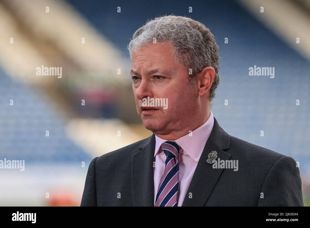 RFL Chair Simon Johnson is in attendance for todays game Stock Photo ...