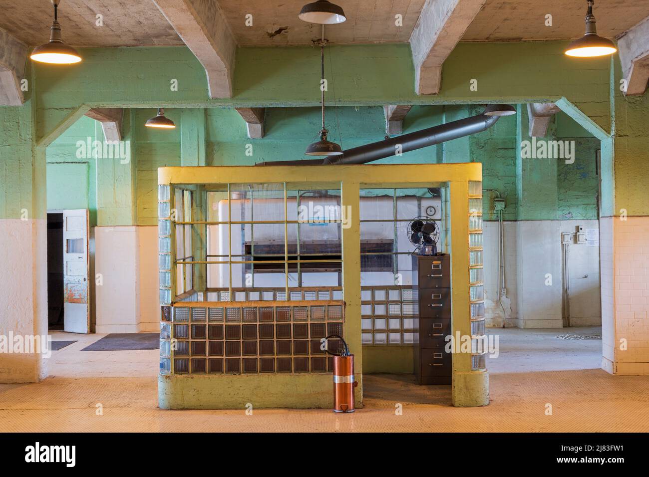 Kitchen in Alcatraz Prison, San Francisco, California, USA Stock Photo ...
