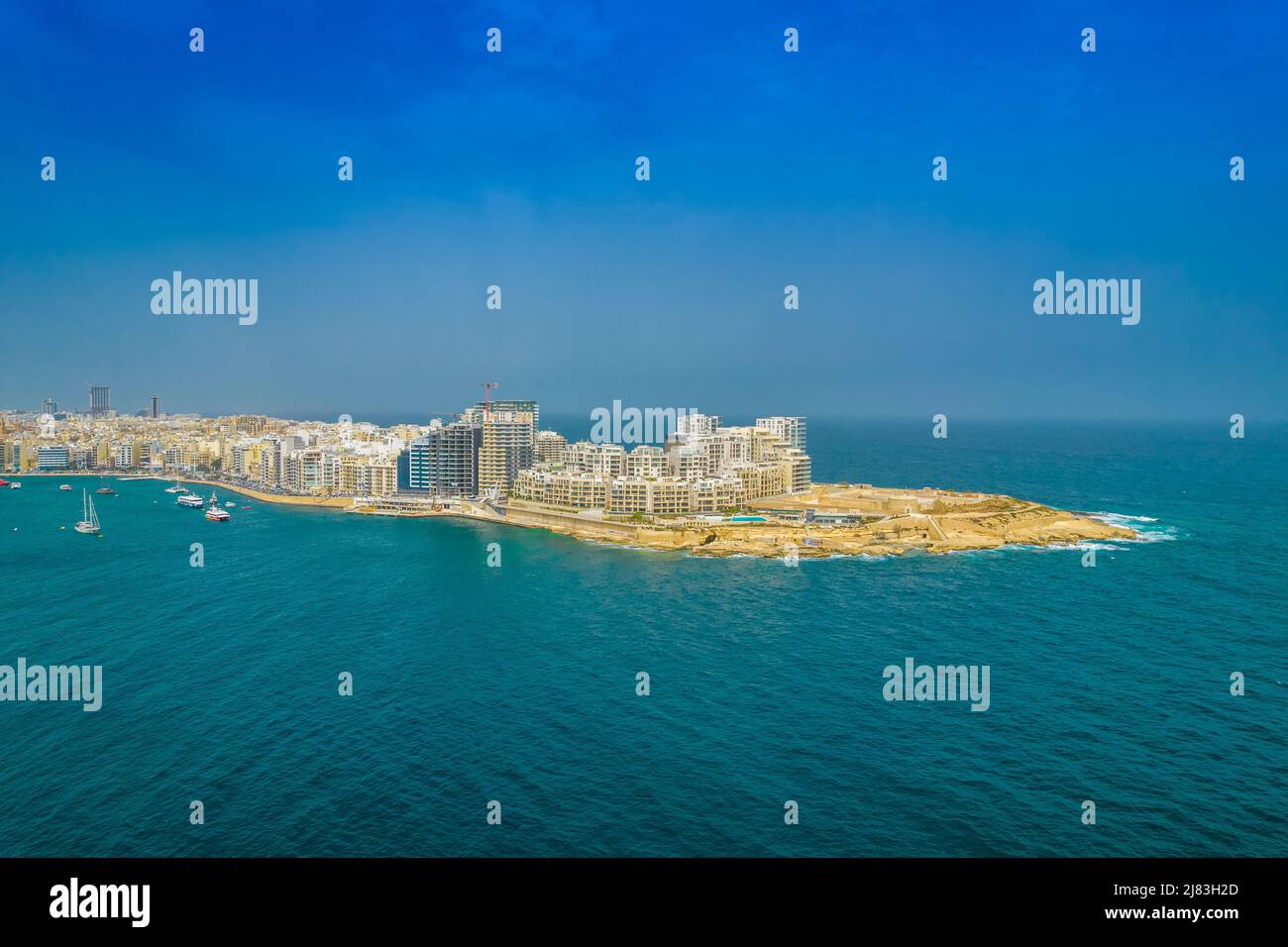 Aerial view of Slima Sliema district in Valetta, Malta Stock Photo - Alamy