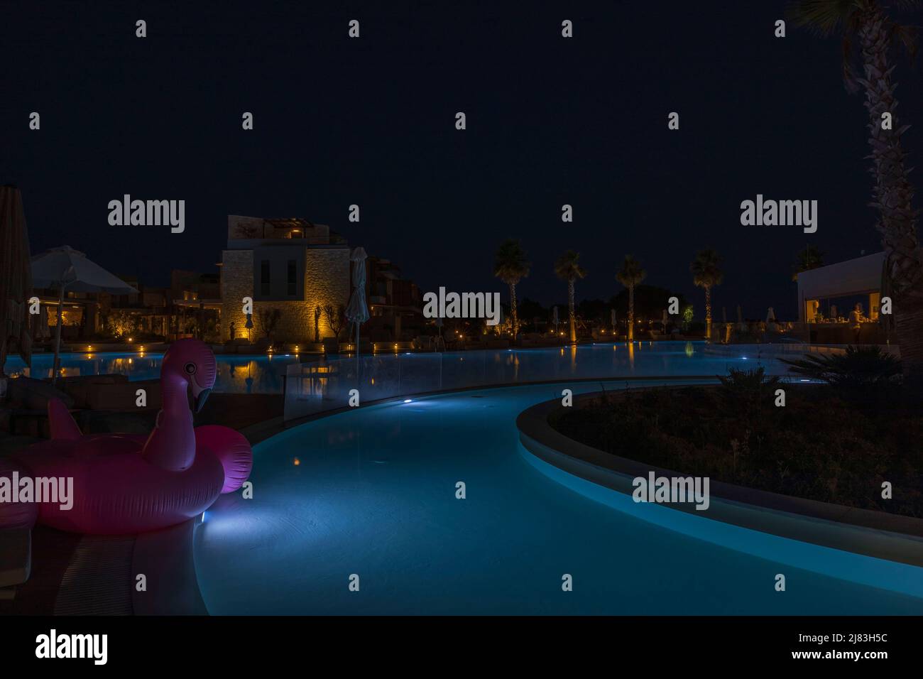 Swimming pool backdrop palm tree hi-res stock photography and images ...