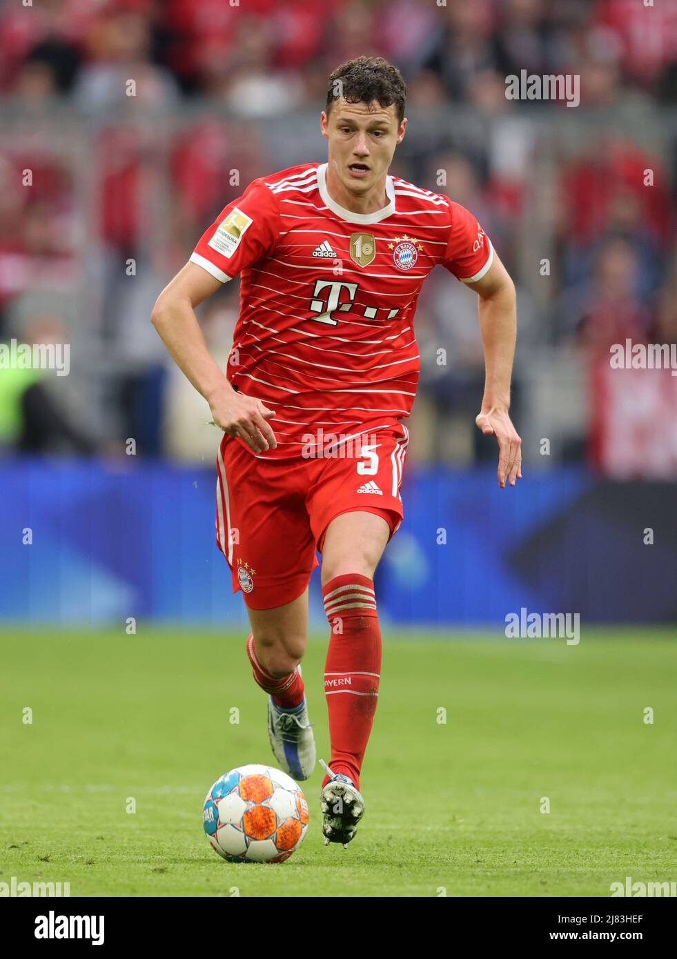 Benjamin Pavard of Bayern Muenchen Deutscher Fussball Meister 2022 FC ...