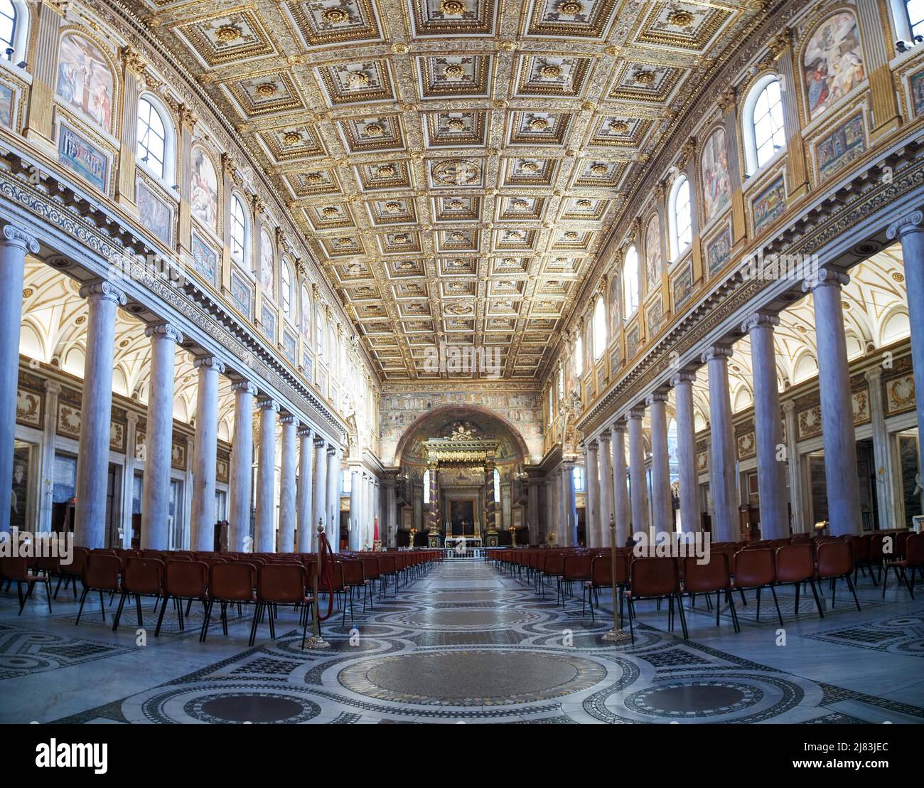 Interior of the Church of Santa Maria Maggiore, Rome, Italy Stock Photo ...