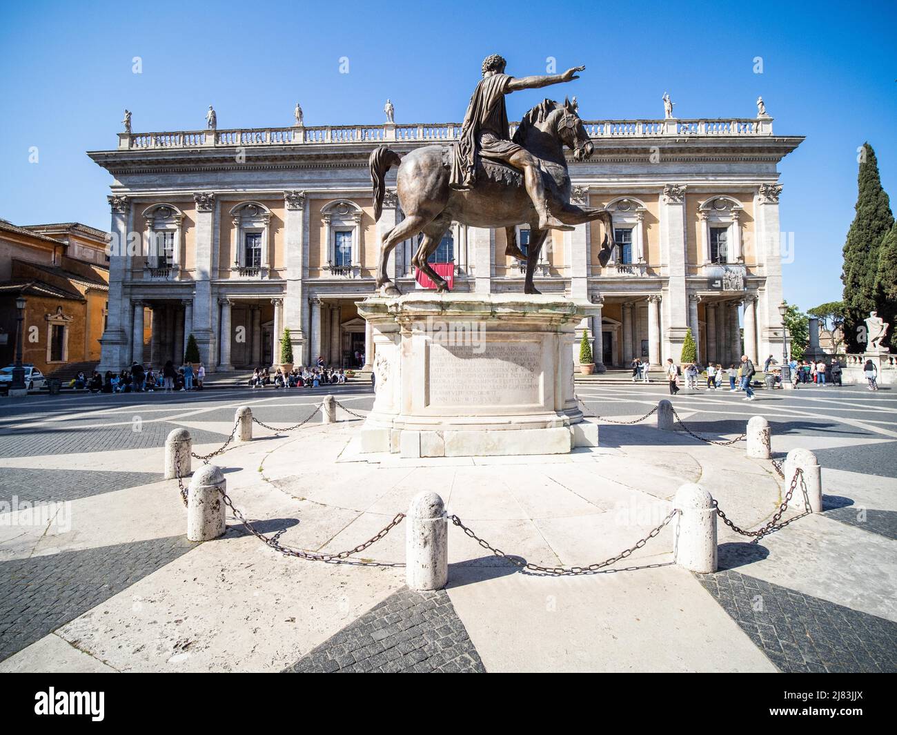 Equestrian statue, bronze statue, Emperor Marcus Aurelius, Capitol ...