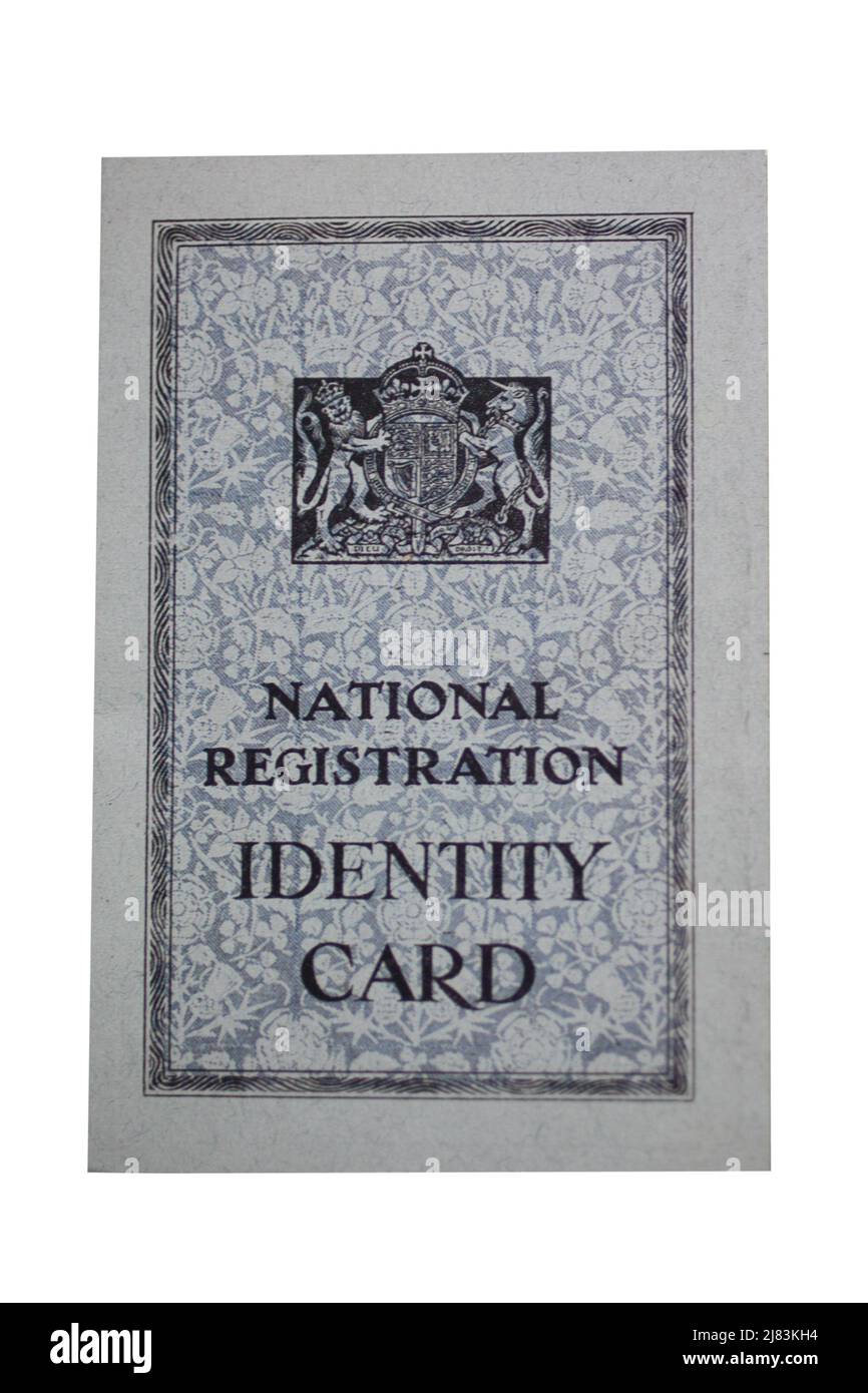 British national registration identity card hi-res stock photography ...