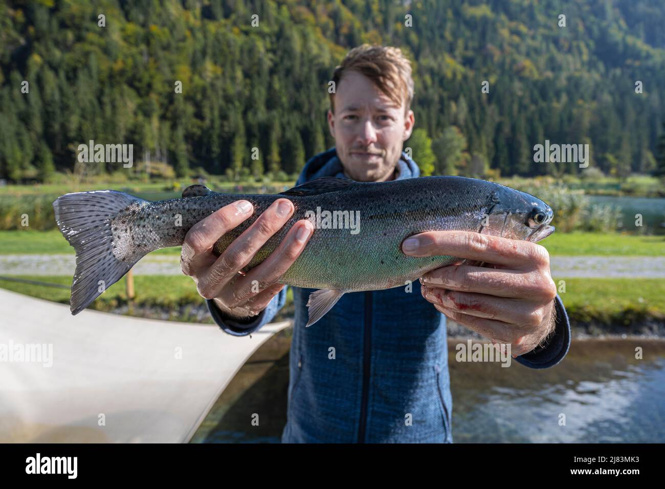 Man trout fishing hi-res stock photography and images - Alamy