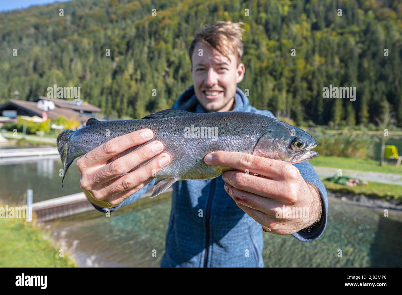 Man trout fishing hi-res stock photography and images - Alamy