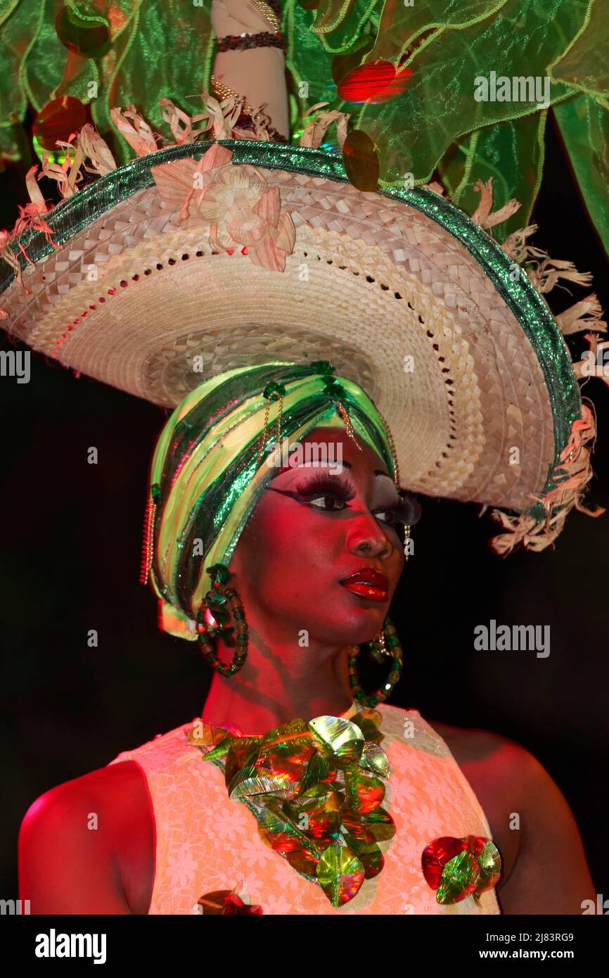 Dancer at the Tropicana open-air nightclub in the suburb of Marianao ...