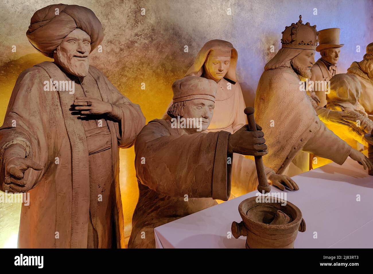 Historical human-sized figures made of marzipan, Niederegger Marzipan ...