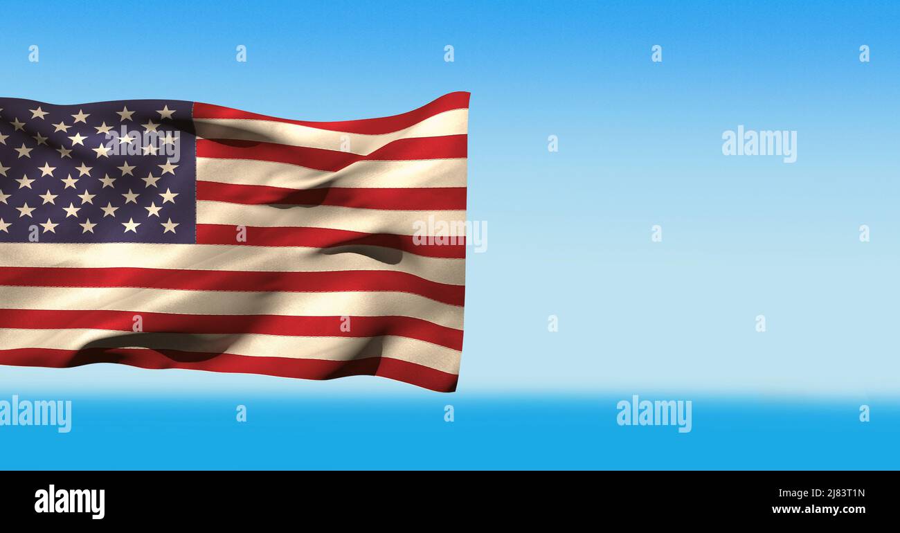 American flag waving isolated hi-res stock photography and images - Alamy