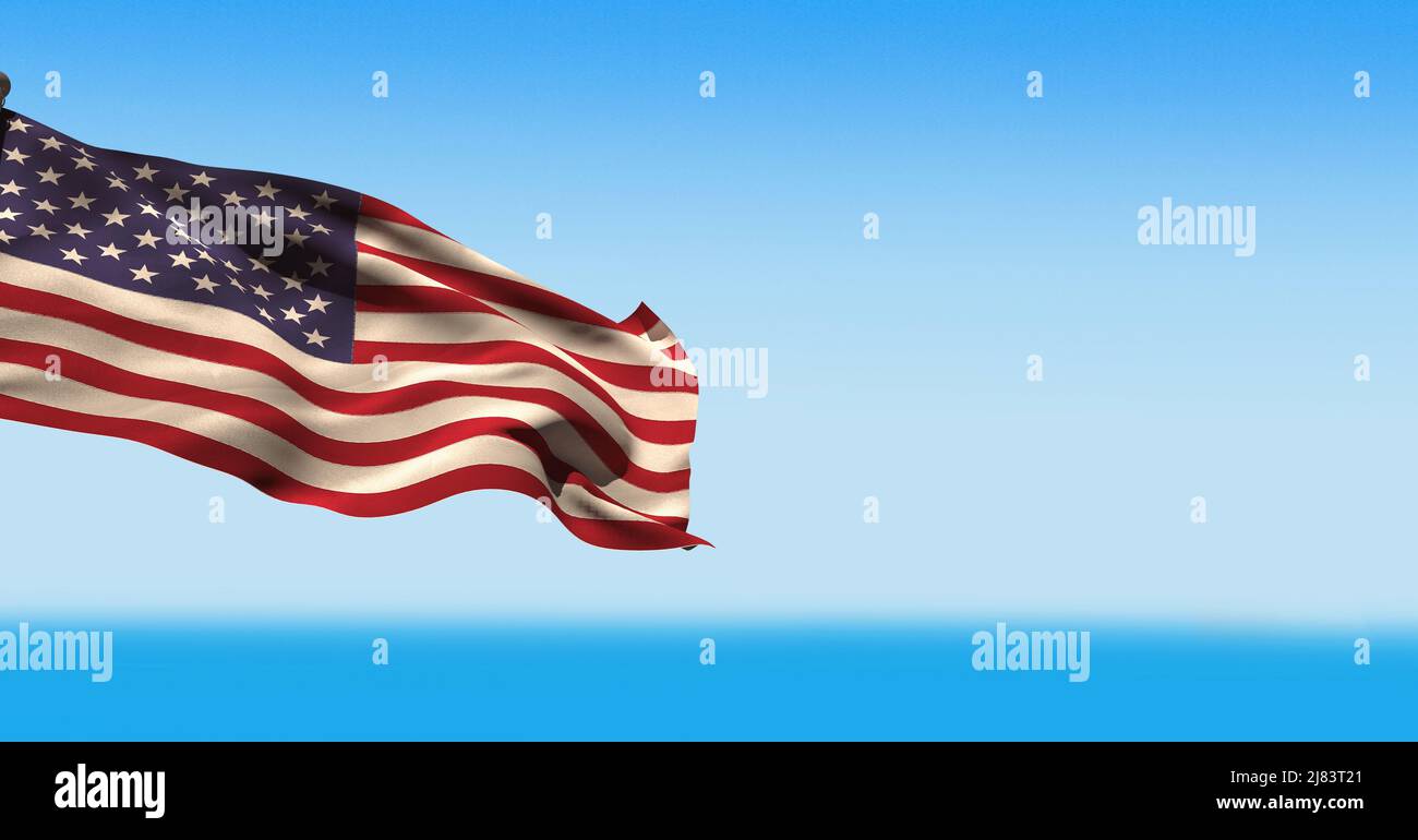 American flag waving isolated hi-res stock photography and images - Alamy