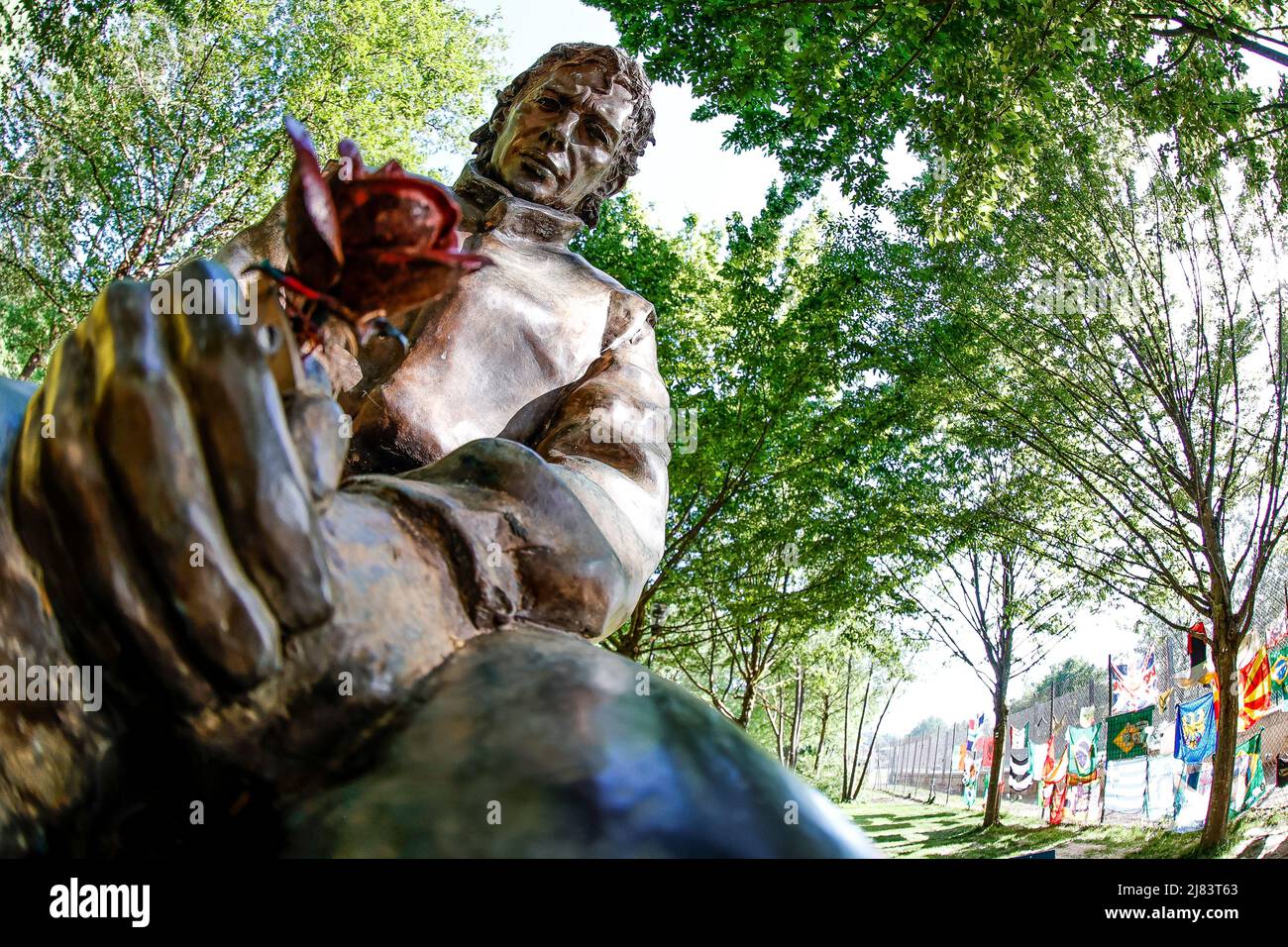 Imola, Italy - 12/05/2022, AYRTON SENNA monumento, atmosphere during ...