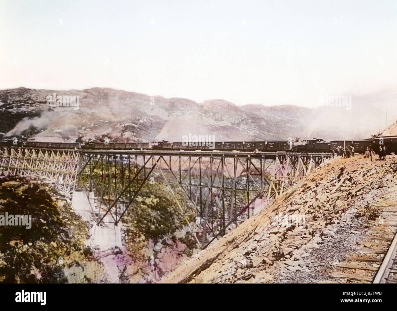 1920s CANTILEVER BRIDGE ON THE SUMMIT OF THE WHITE PASS & YUKON ROUTE ...