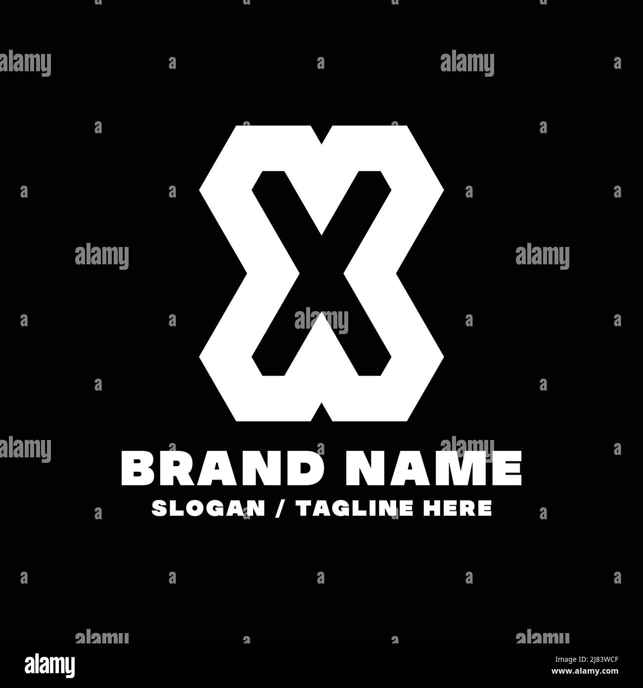 X logo design Black and White Stock Photos & Images - Alamy