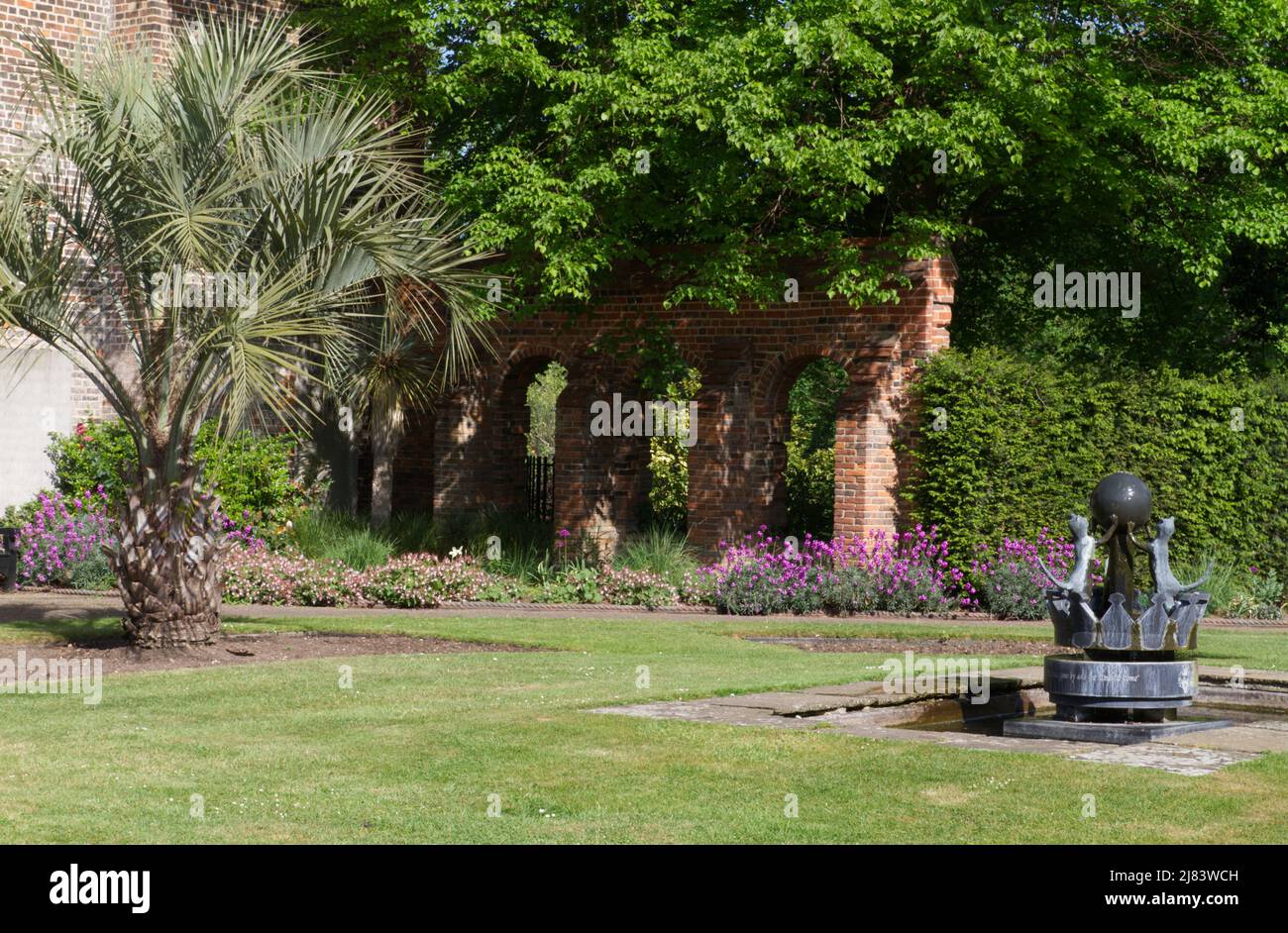 The Wetzlar Garden, part of the Castle Park in Colchester, Essex. The ...