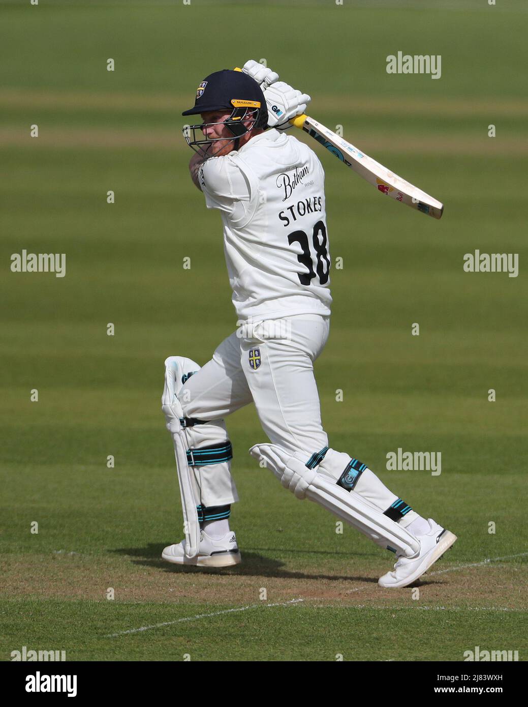 CHESTER LE STREET, UK. MAY 12TH Ben Stokes of Durham batting during the ...