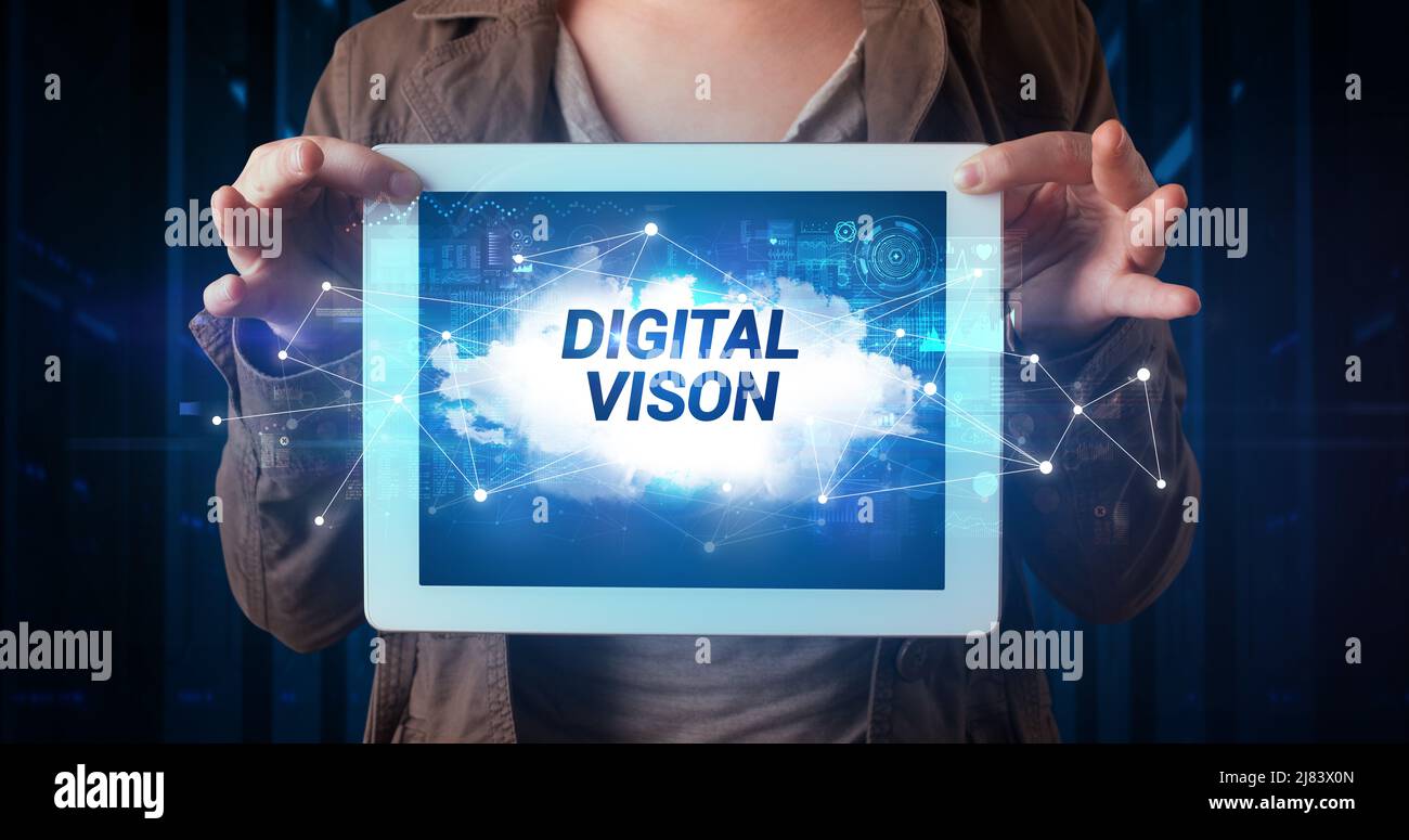 Person holding tablet, technology concept Stock Photo - Alamy
