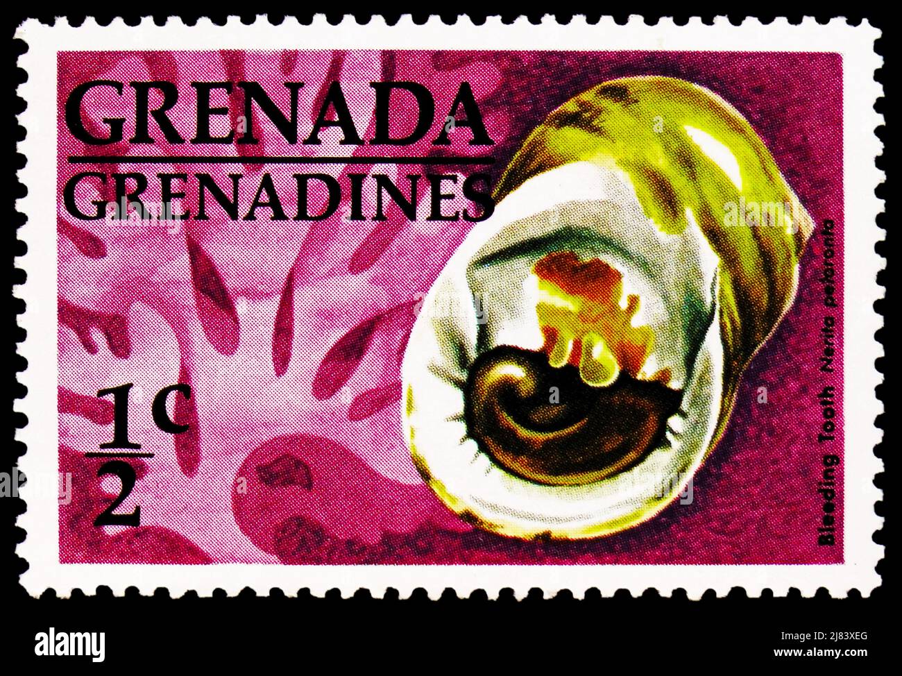 MOSCOW, RUSSIA - APRIL 10, 2022: Postage stamp printed in Grenada ...