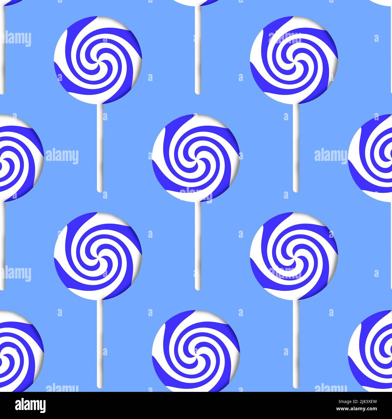 Kids cartoon seamless lollipop candy pattern for fabrics and packaging ...