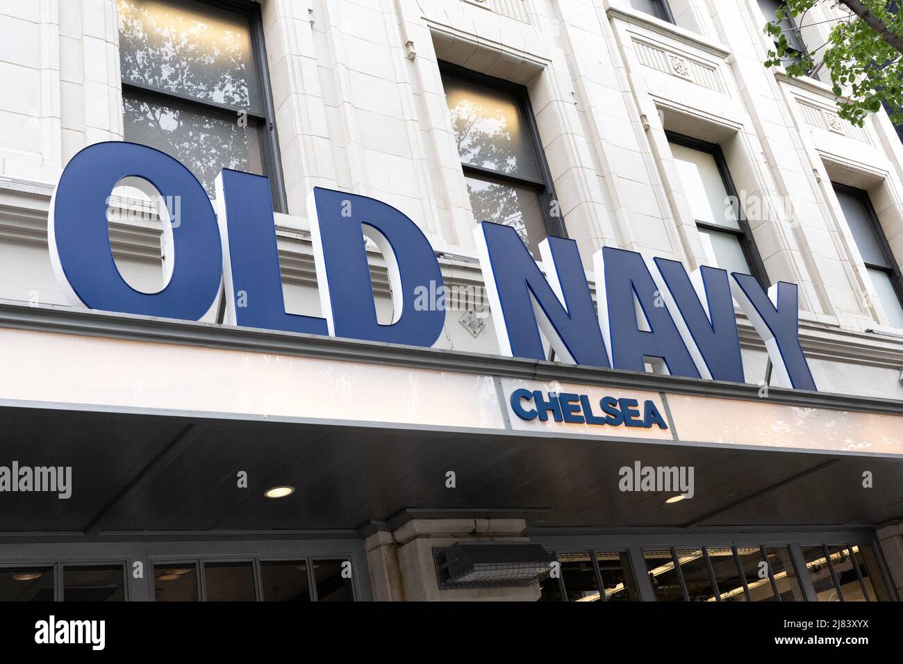 A shop sign of OLD NAVY, on May 07, 2022 in New-York City, USA. Photo ...
