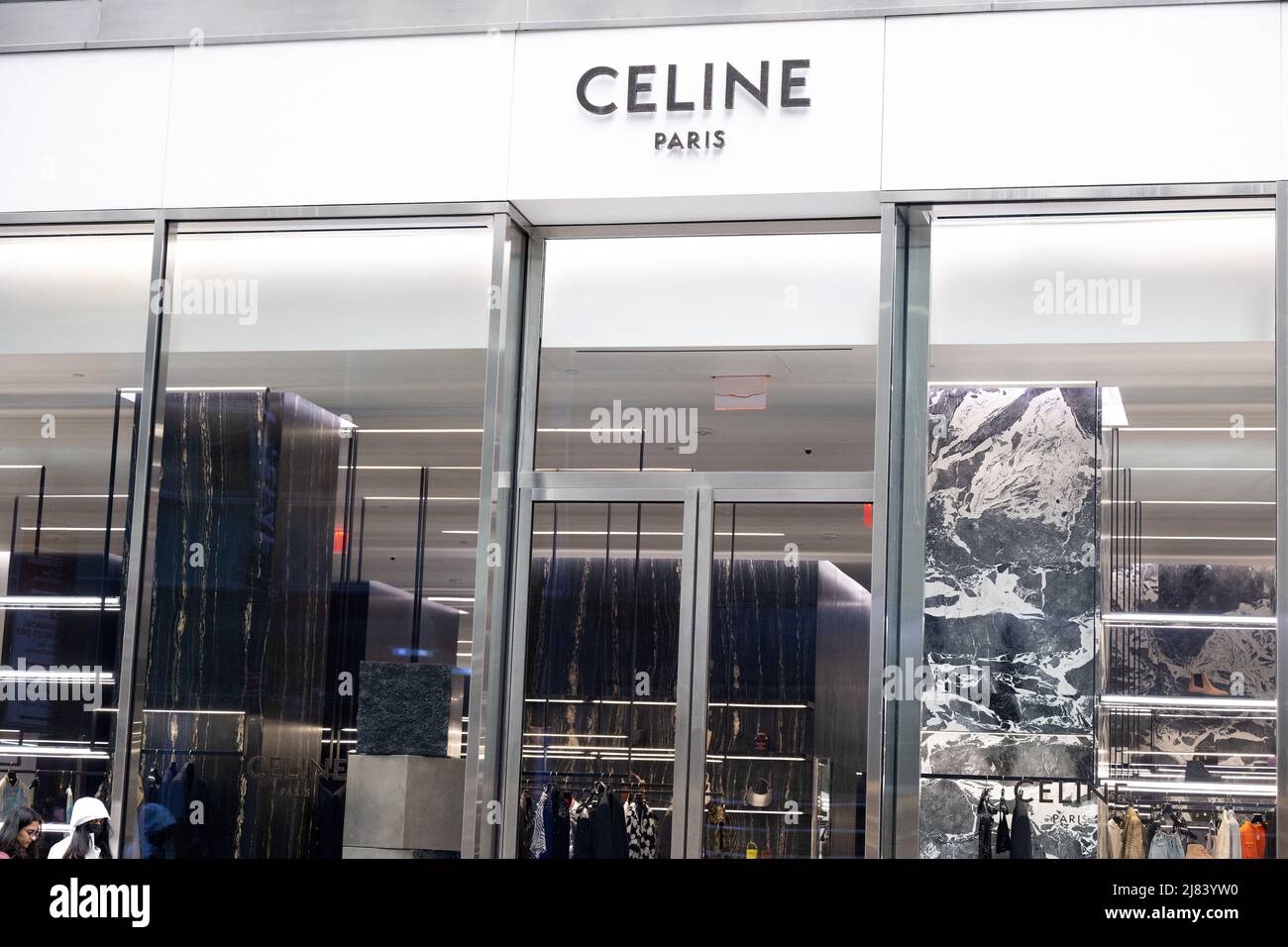 A shop sign of CELINE, on May 07, 2022 in New-York City, USA. Photo by ...
