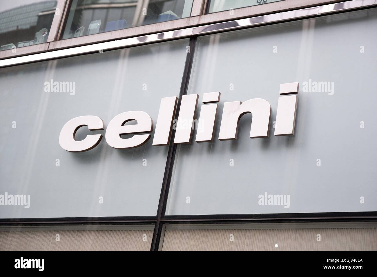 A shop sign of CELLINI, on May 07, 2022 in New-York City, USA. Photo by ...