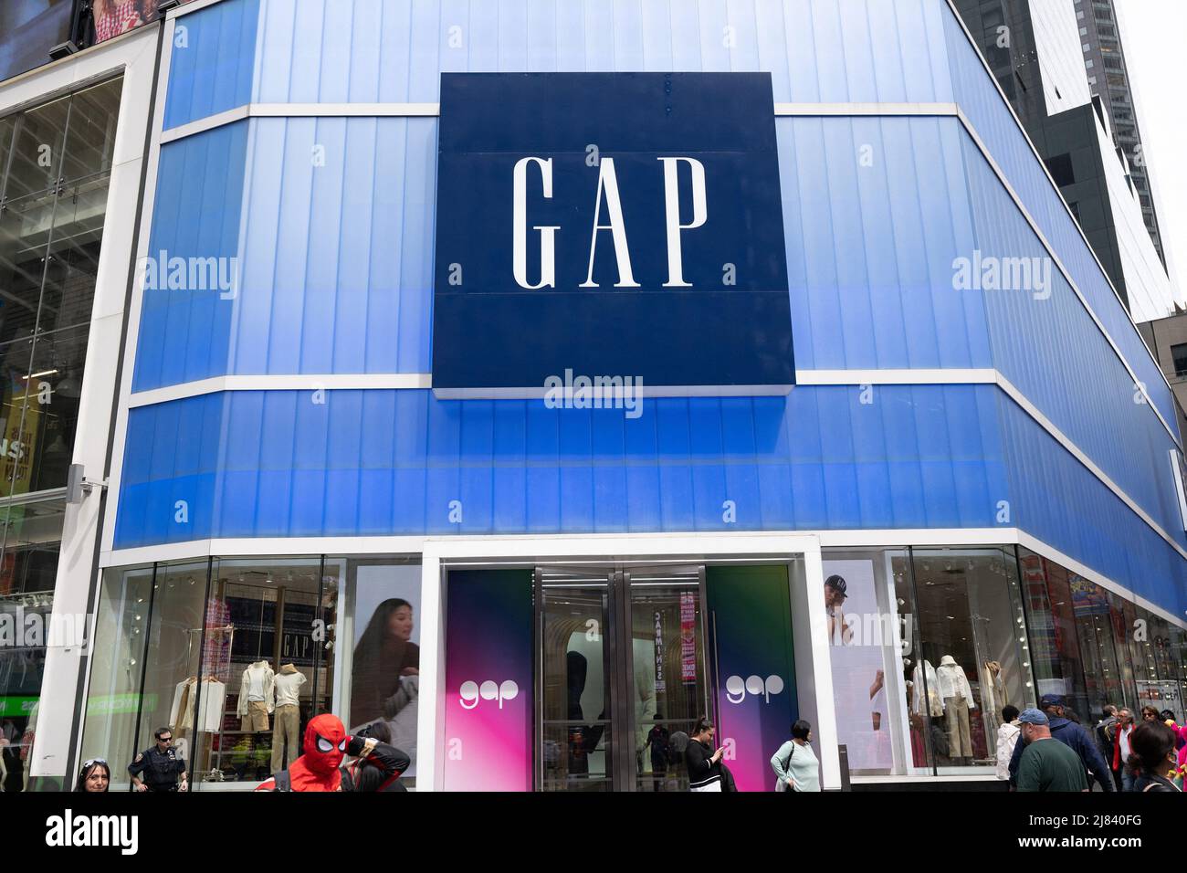 A shop sign of GAP, on May 07, 2022 in New-York City, USA. Photo by ...