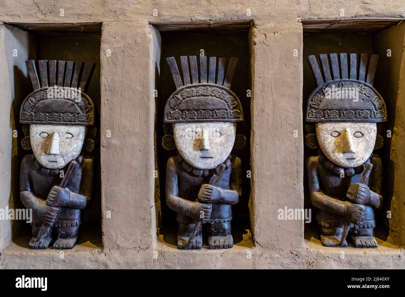 Exhibits On Display At The Museo De Sitio Chan Chan, Trujillo, La Libertad Province, Peru Stock ...