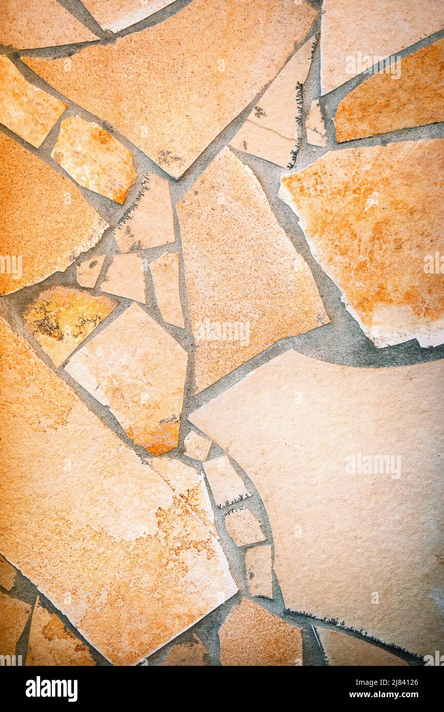 abstract background or texture wall cladding with broken stone Stock ...