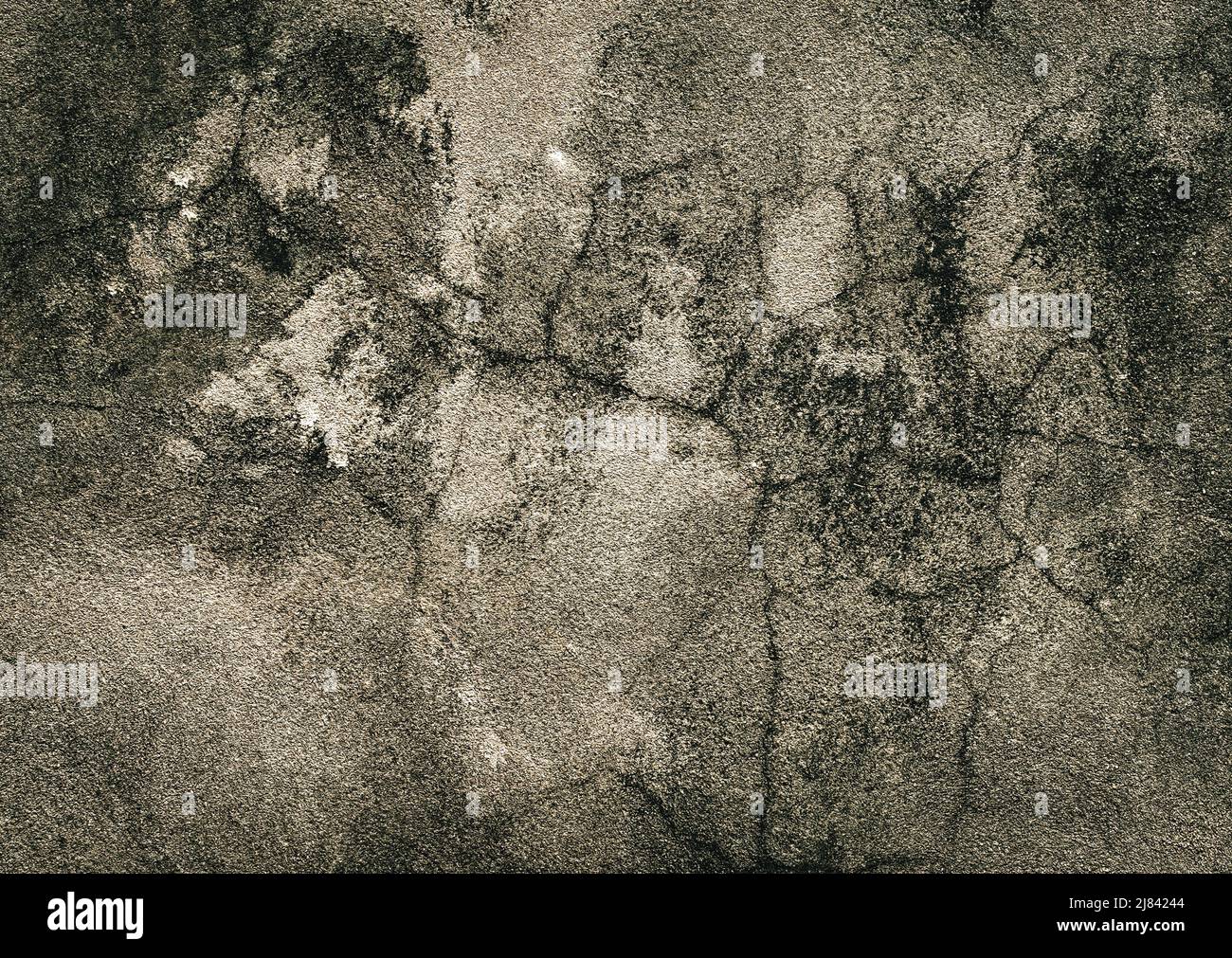 background or texture a dark scary plaster with cracks Stock Photo - Alamy
