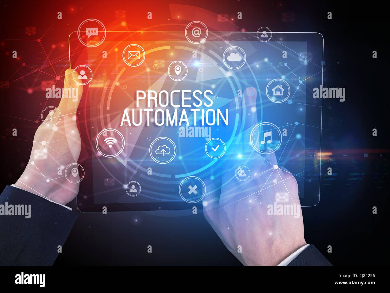 Close-up of a tablet with inscription Stock Photo - Alamy