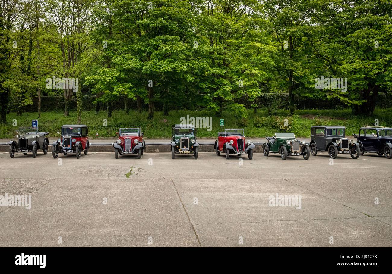 The Pre War Austin 7 car club members taking part in the ‘Century of ...
