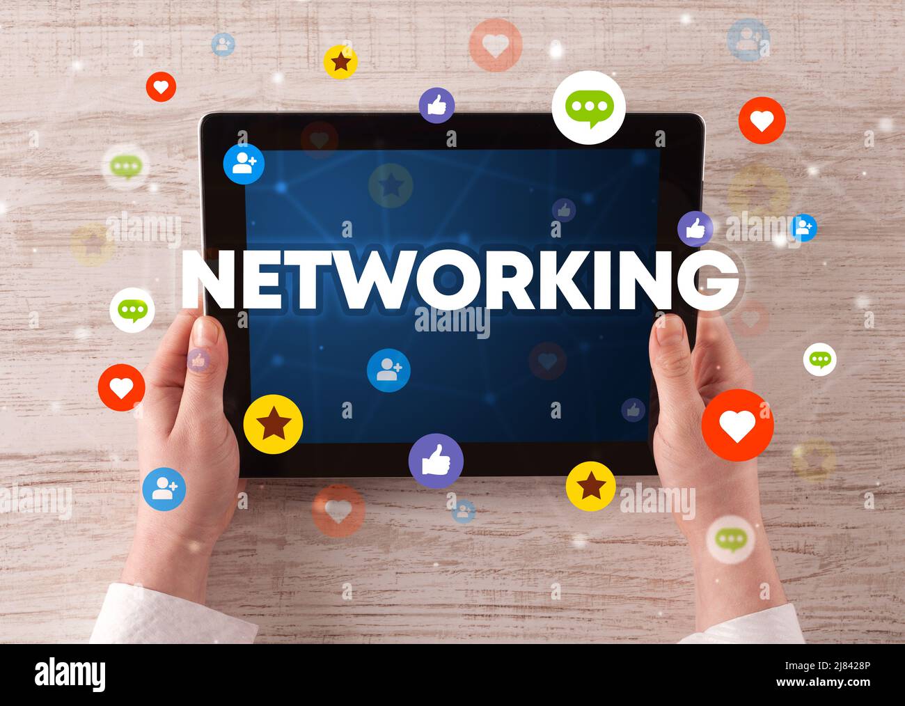 Close-up of a touchscreen, social media concept Stock Photo - Alamy