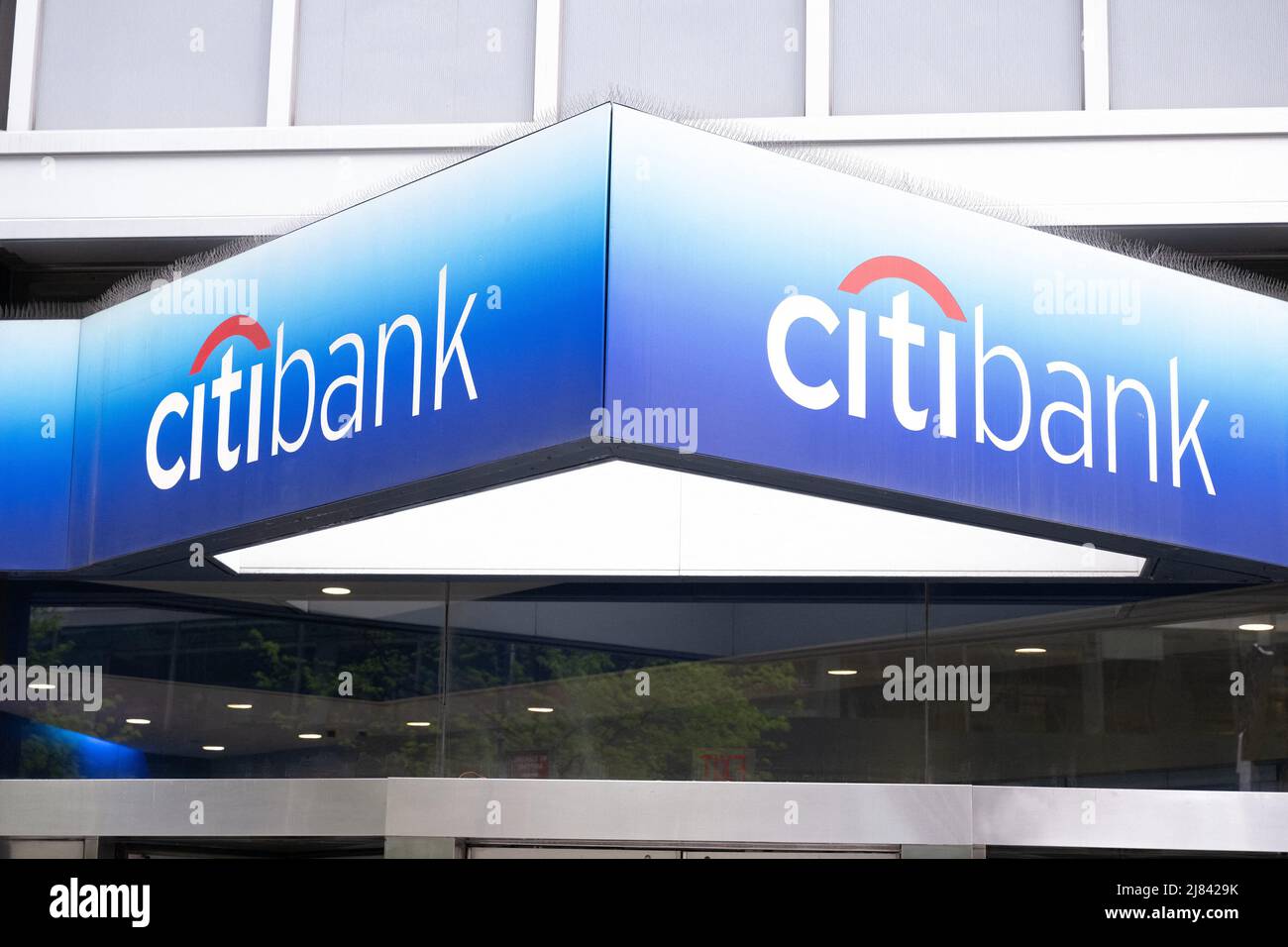 A shop sign of Citibank, on May 07, 2022 in New-York City, USA. Photo ...