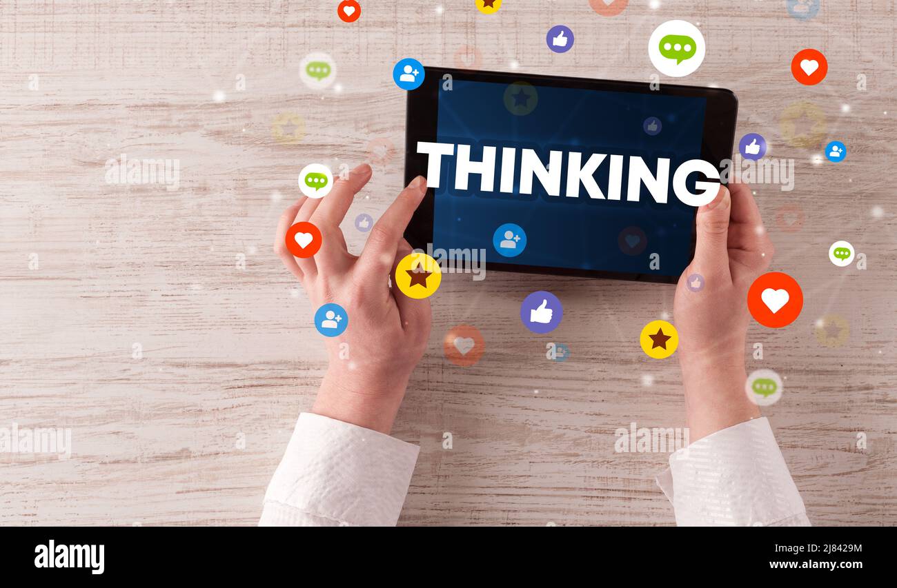 Close-up of a touchscreen, social media concept Stock Photo - Alamy