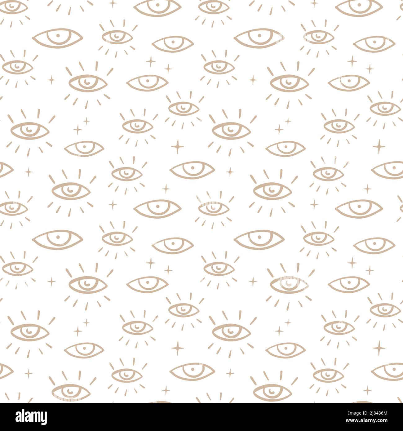 Vector seamless eyes pattern. Hand drawn eyes background Stock Vector ...