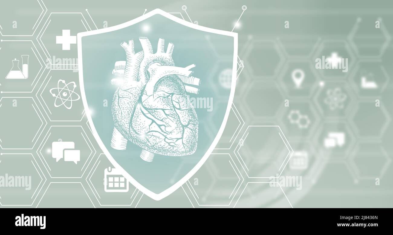 Human internal organ Heart emergency help and protection from n ...