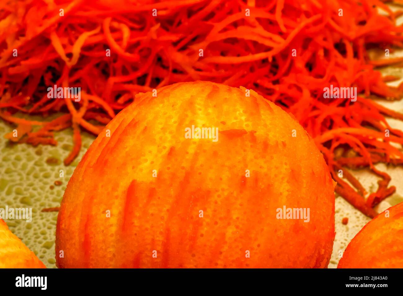 The process of preparing an alcoholic drink orancello at home. Juicy ...