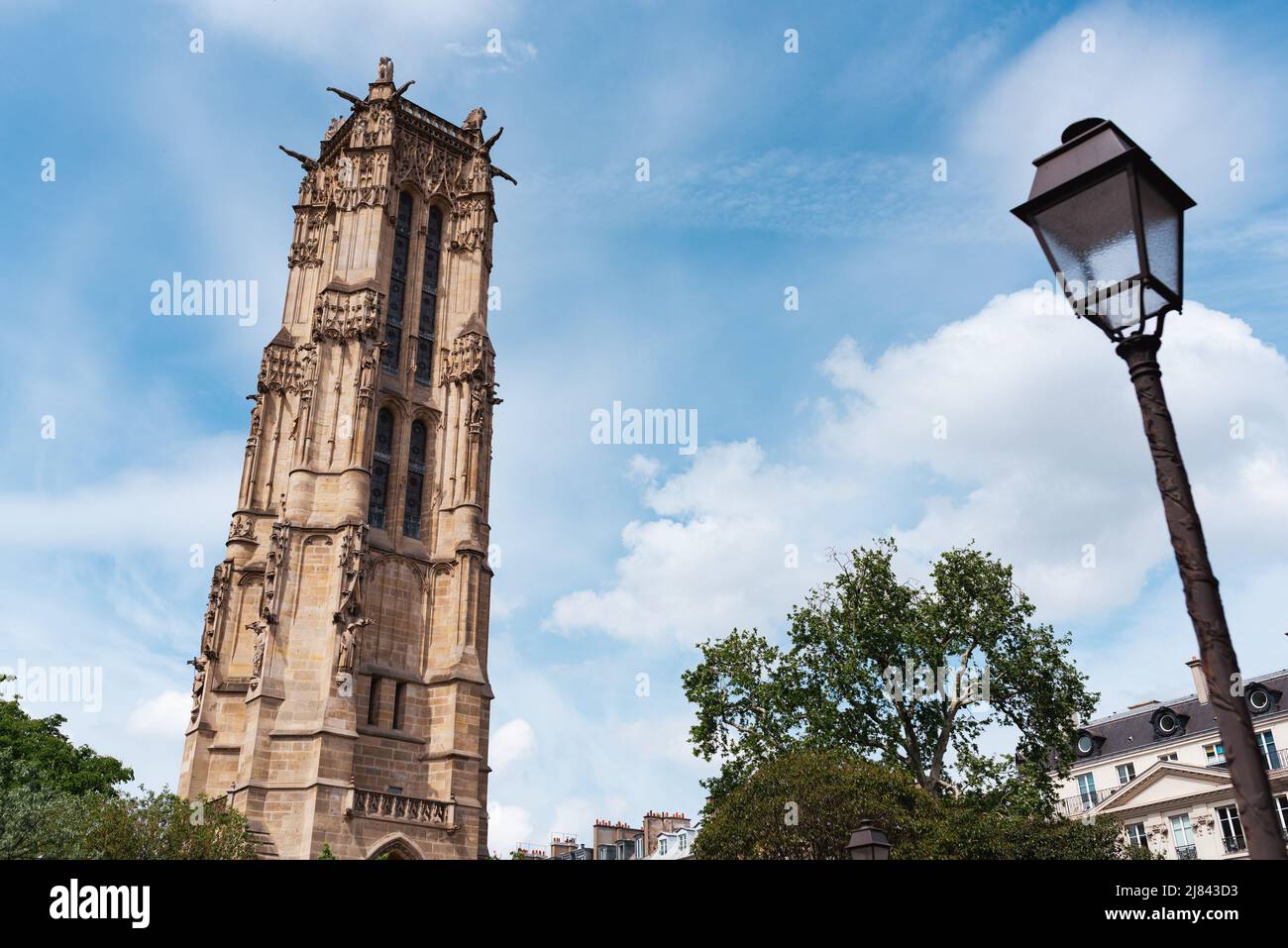 Tour Saint-Jacques tower in the center of Paris, historic landmark and ...