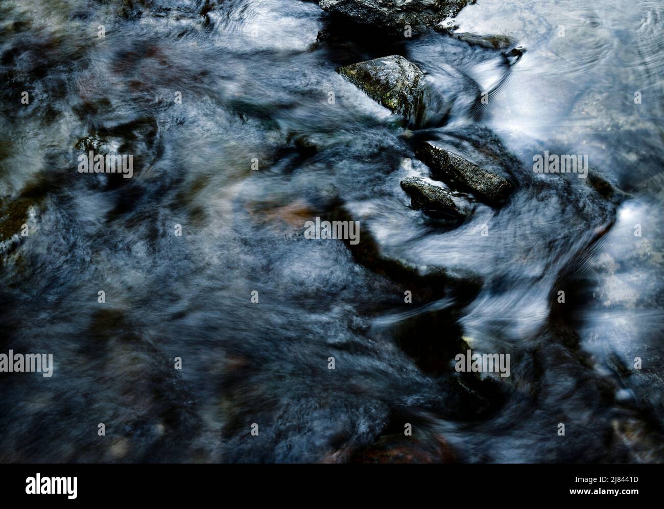 nature background Dark blue wild river rapids Stock Photo - Alamy