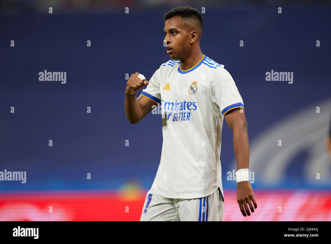 Rodrygo Goes of Real Madrid celebrates after scoring the 3-0 during the ...