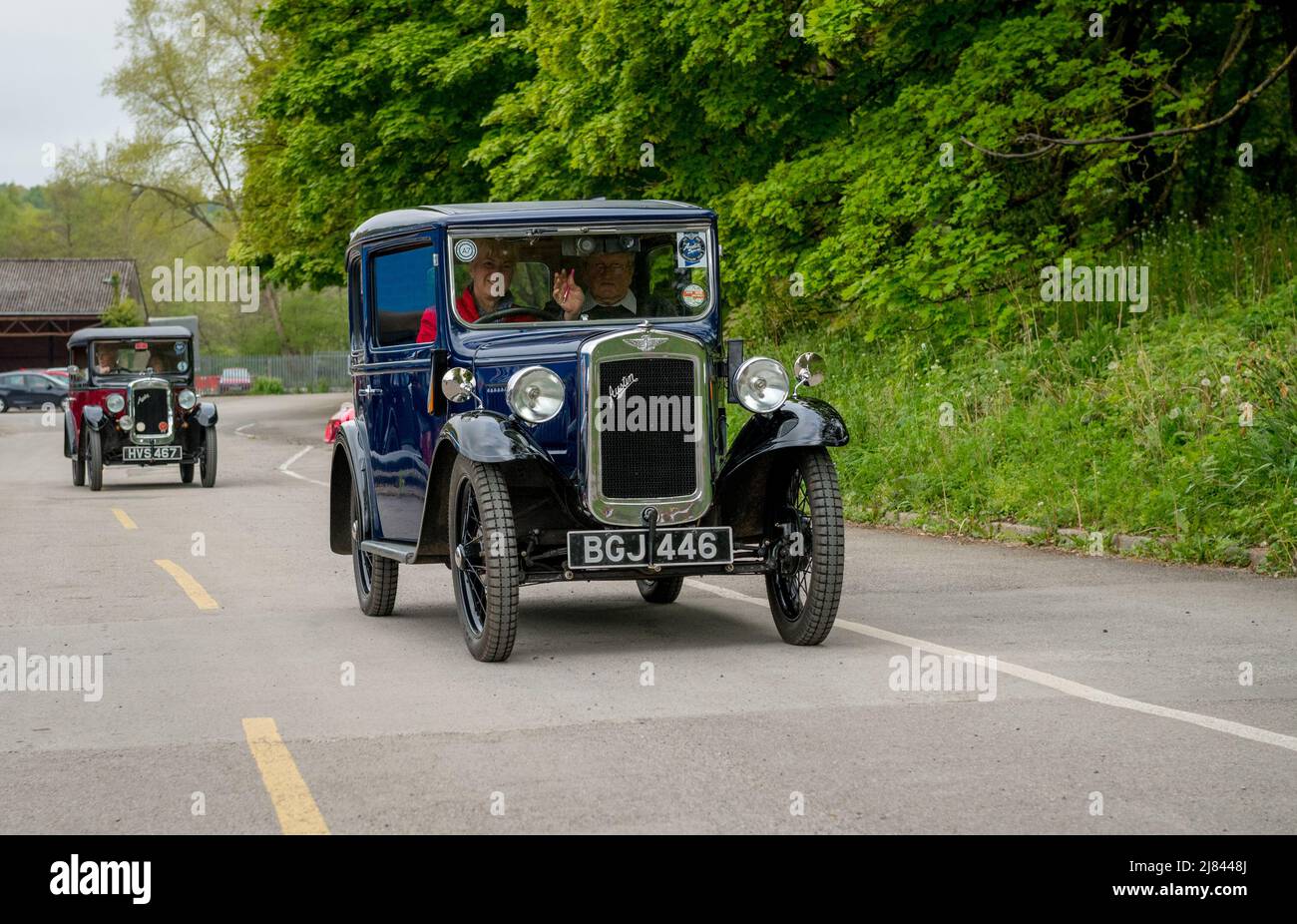 The Pre War Austin 7 car club members taking part in the ‘Century of ...