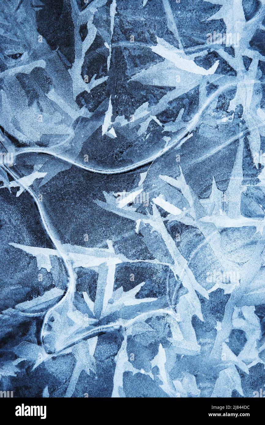 abstract background or texture arc lines on frozen water level Stock ...